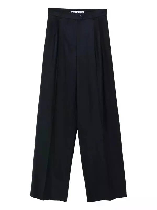 MEDEEA Pleated-front Tailored Trousers - Blue