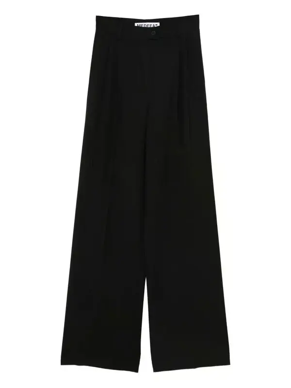 MEDEEA Loose Wool Trousers - Black
