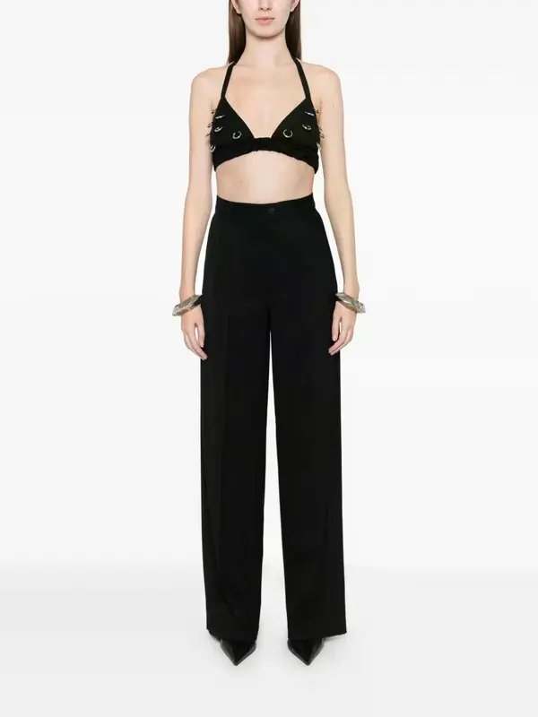 MEDEEA Loose Wool Trousers - Black