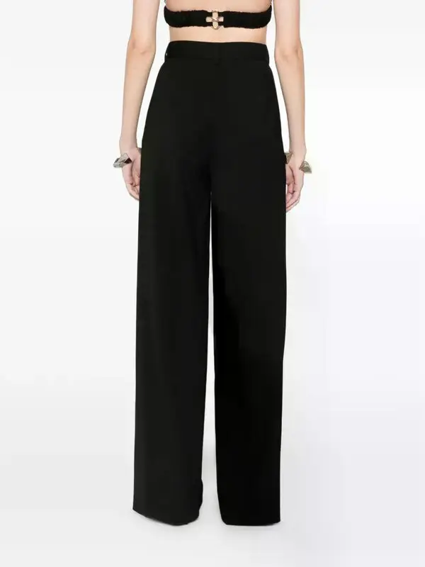MEDEEA Loose Wool Trousers - Black