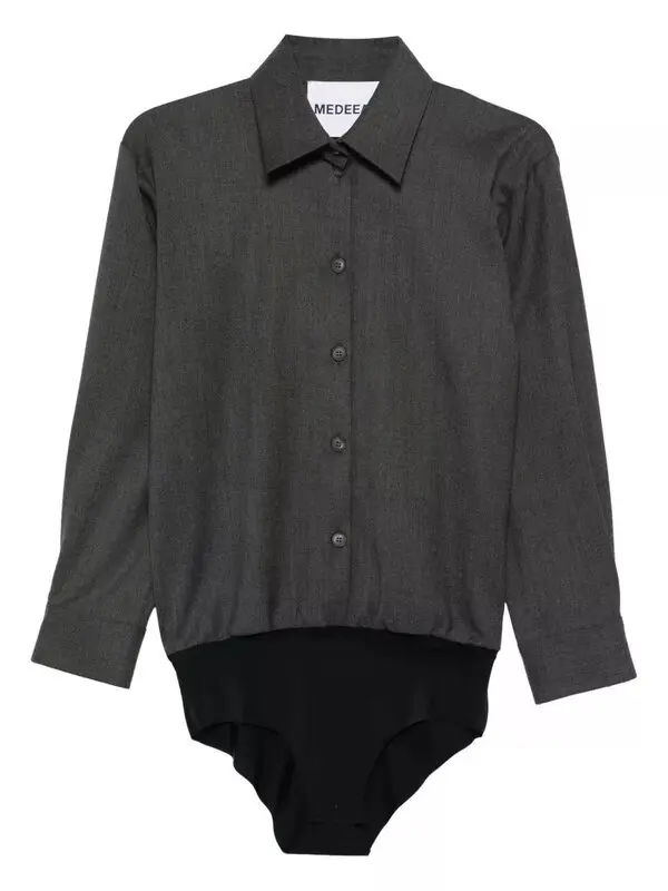 MEDEEA Button-front Shirt Bodysuit