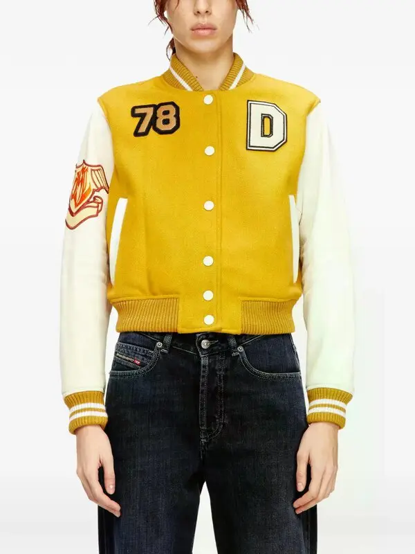 DIESEL® L-real-cp Phoenix-embroidered Jacket - Yellow