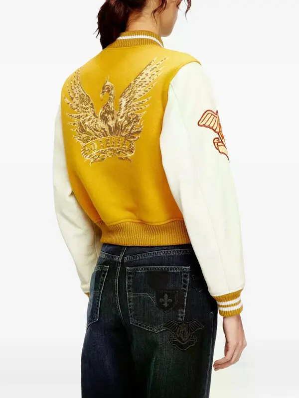 DIESEL® L-real-cp Phoenix-embroidered Jacket - Yellow