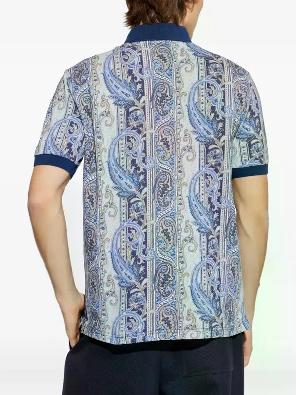Etro Paisley- Buttoned Polo Shirt