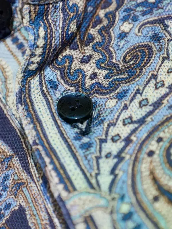 Etro Paisley- Buttoned Polo Shirt
