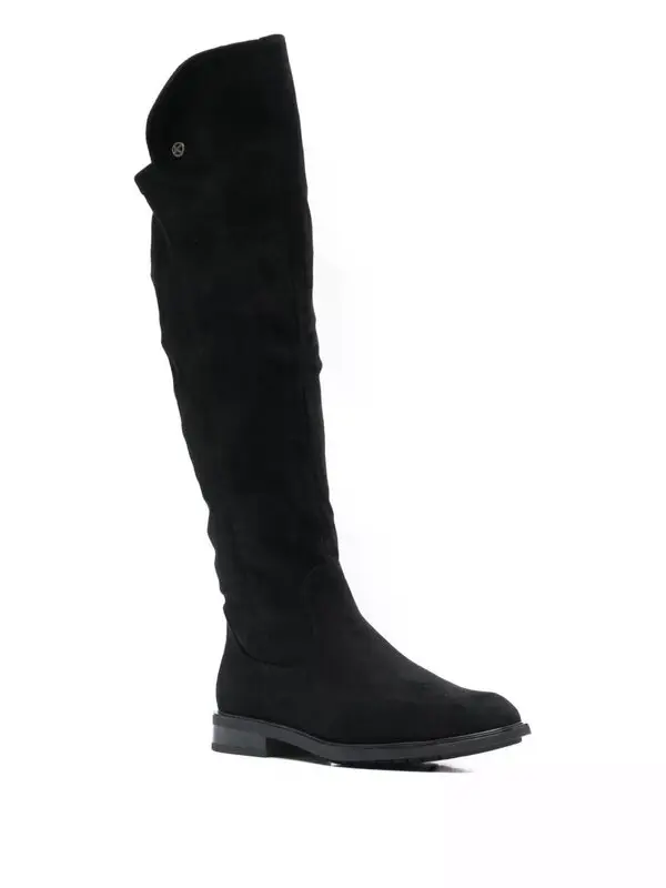 KEYS Side Zip Calf Suede Knee-high Boots
