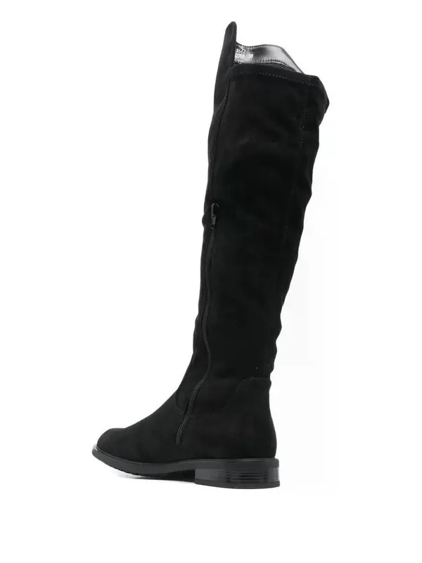KEYS Side Zip Calf Suede Knee-high Boots