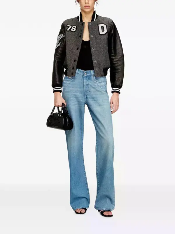 DIESEL® Bomber Jacket With Patches - Grey