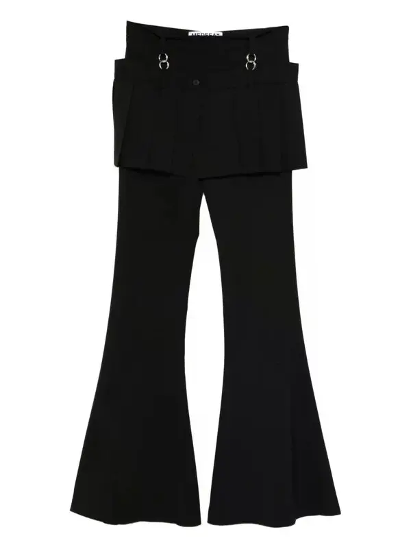 MEDEEA Detachable Skirt Flared Trousers - Black