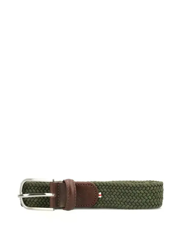 LA BOUCLE Firenze Woven Leather Belt - Green