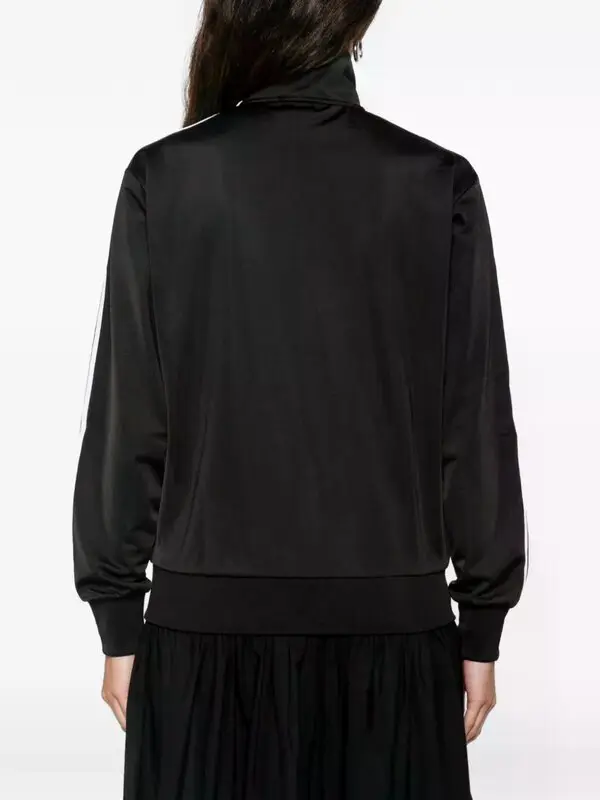 Adidas Zip-up Stripe-detail Sweatshirt - Black