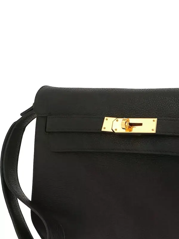 Hermès Kelly Dépêches Flap Wrist-strap Clutch Bag - Black