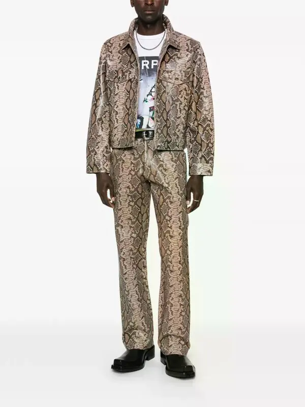 MIDNIGHT RODEO 1968 Buttoned Snakeskin-print Jacket