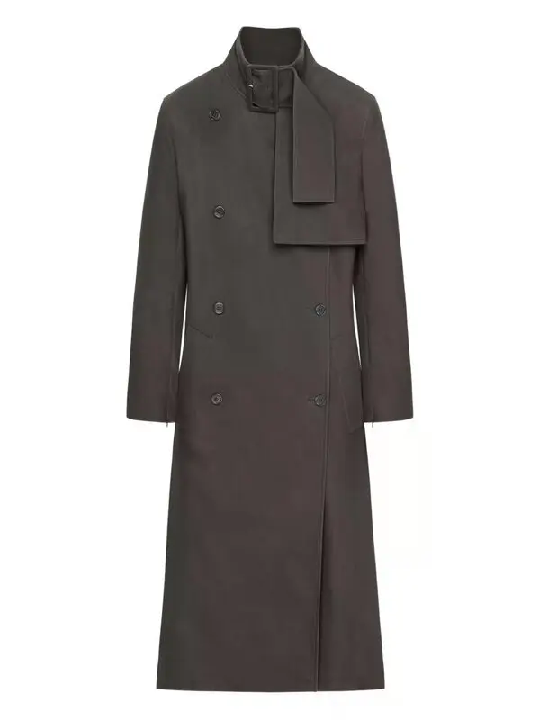 COURREGES Buckle Cotton Trench Coat - Grey