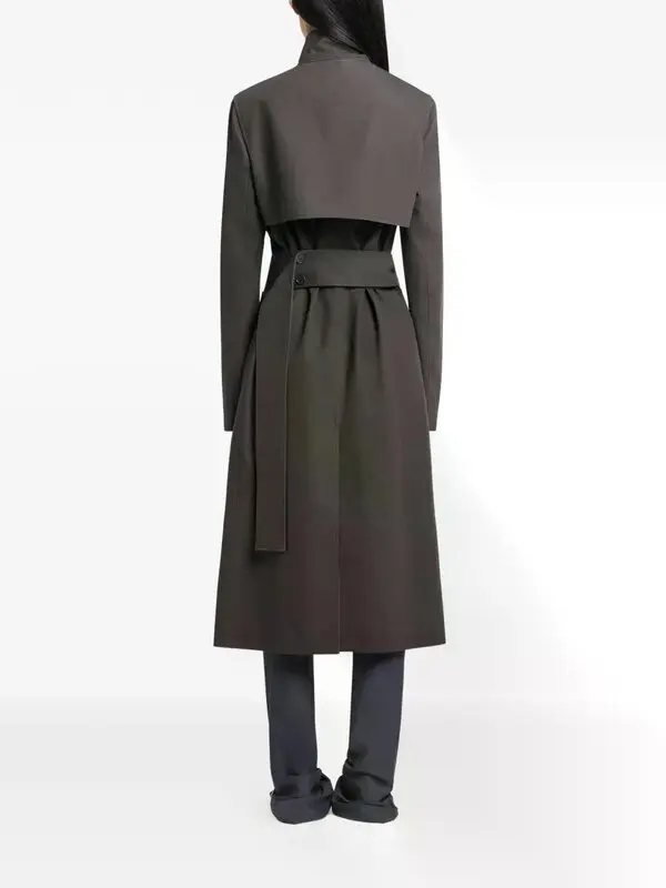 COURREGES Buckle Cotton Trench Coat - Grey