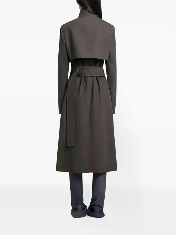 COURREGES Buckle Cotton Trench Coat - Grey