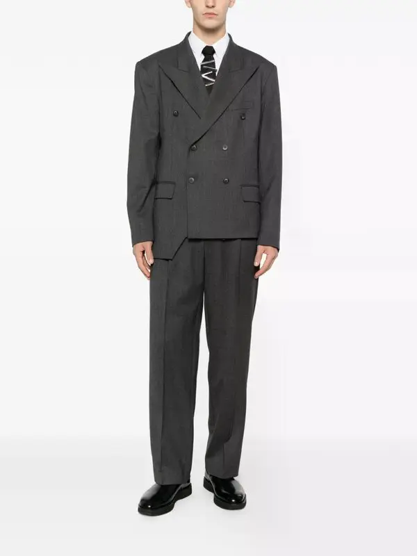 MEDEEA Pleated-front Trousers - Grey