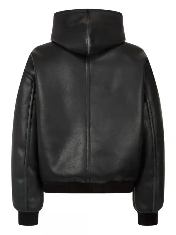 STUDIO TOMBOY Hooded Faux Leather Jacket