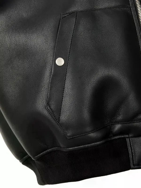 STUDIO TOMBOY Hooded Faux Leather Jacket