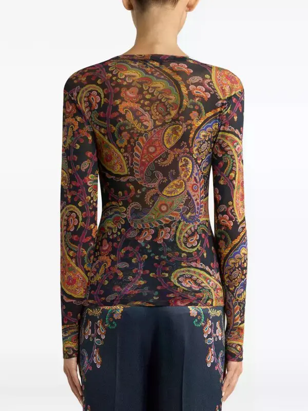 Etro Paisley-pattern Top - Black