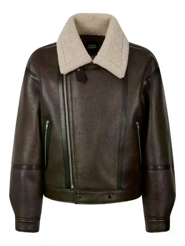 STUDIO TOMBOY Shearling Faux Leather Jacket