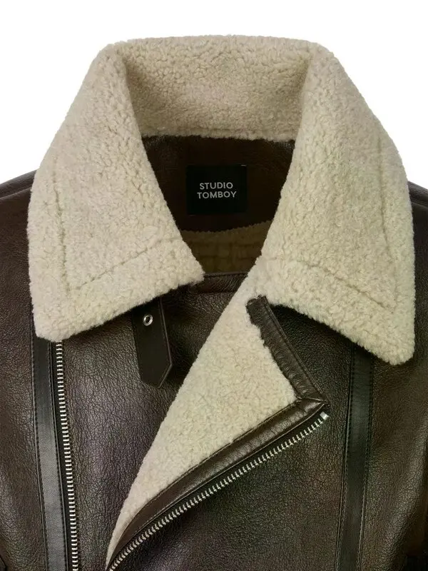 STUDIO TOMBOY Shearling Faux Leather Jacket