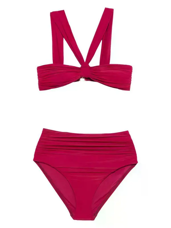 Zimmermann Ruched Bikini Set - Pink