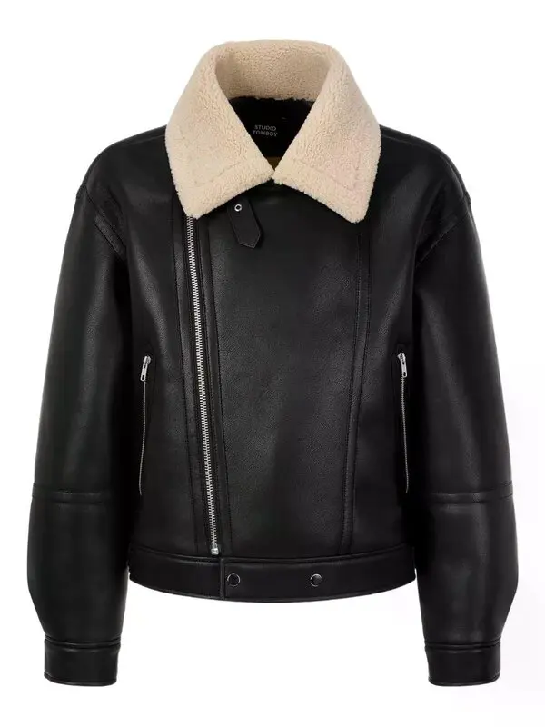 STUDIO TOMBOY Shearling Faux Leather Jacket