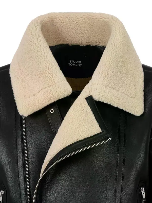 STUDIO TOMBOY Shearling Faux Leather Jacket