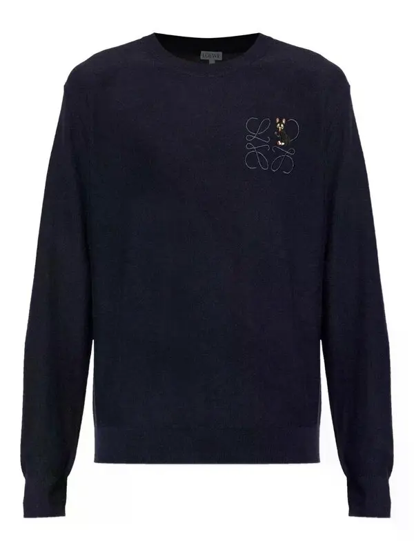 Loewe Embroidered Wool Sweater