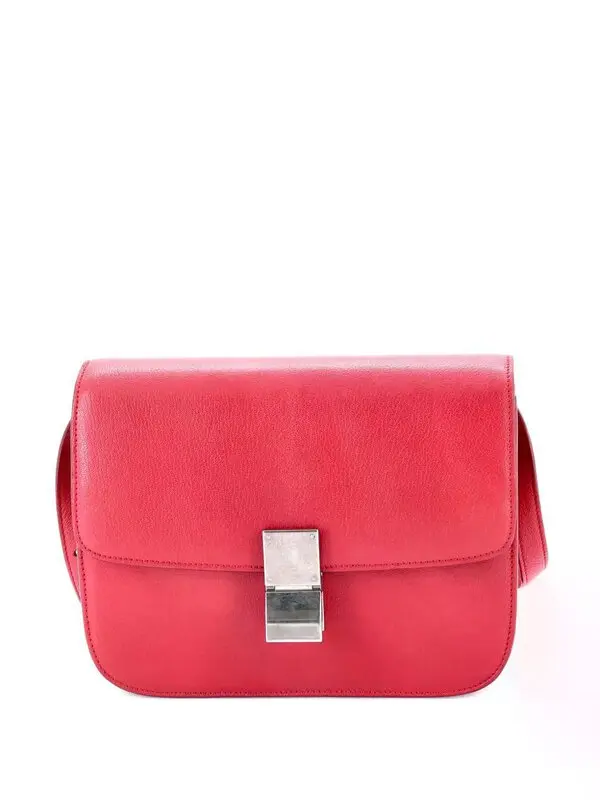 Celine Classic Box Bag Grainy Leather Medium Crossbody Bag - Pink