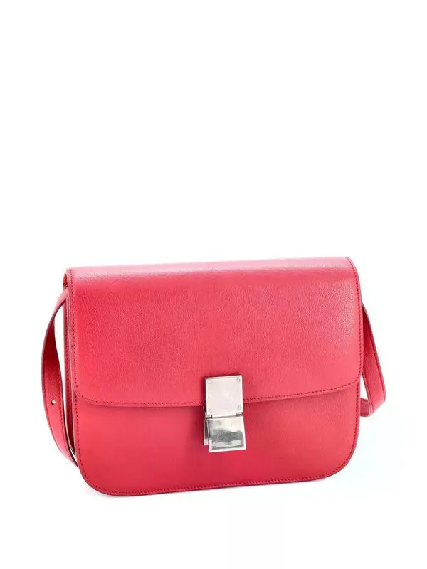 Celine Classic Box Bag Grainy Leather Medium Crossbody Bag - Pink