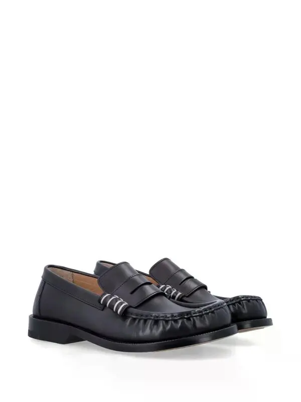 JW Anderson Leather Loafers - Black