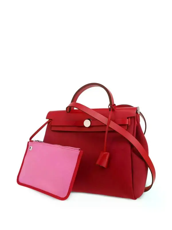 Hermès Herbag Removable-strap Handbag - Red