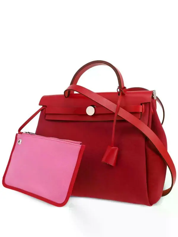 Hermès Herbag Removable-strap Handbag - Red