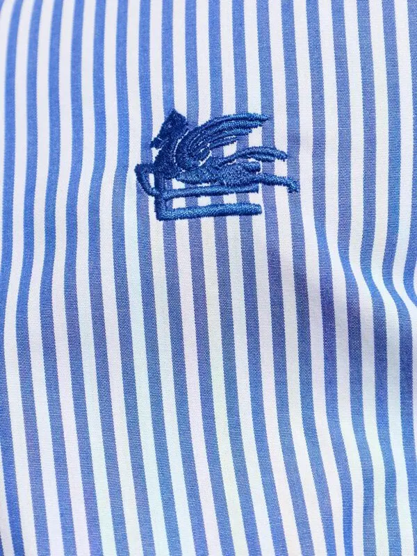 Etro Striped Logo-embroidered Shirt