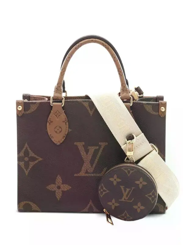 LOUIS VUITTON Monogram Reverse Giant Onthego Pm Handbag - Brown