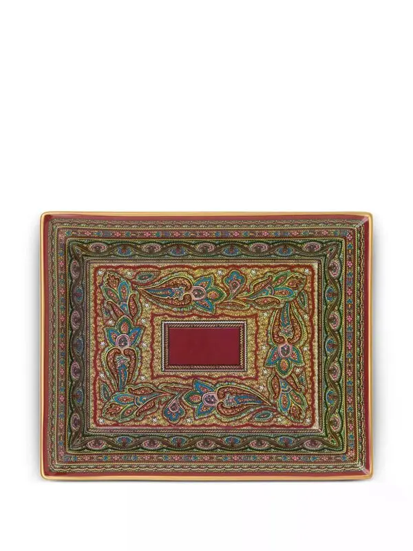 Etro Paisley Porcelain Tray - Red