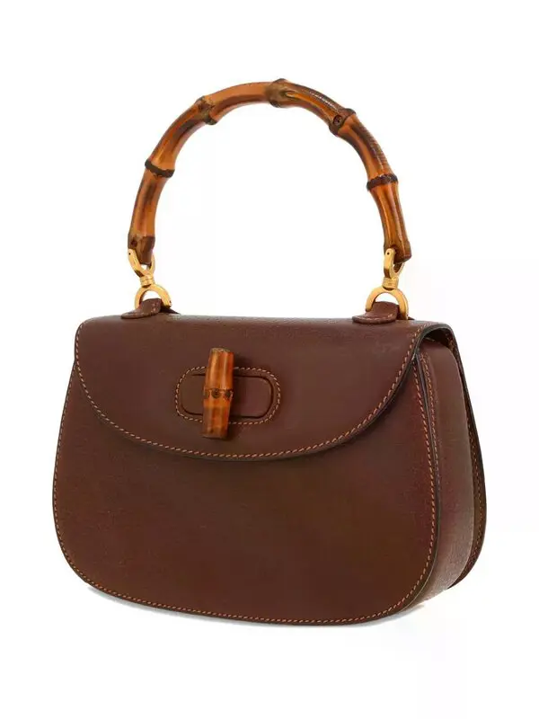 Gucci 1990s Bamboo Tote Bag - Brown