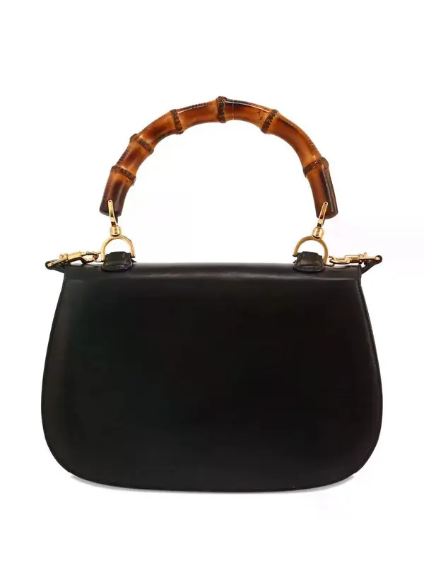 Gucci 1990's Bamboo Tote Bag - Black