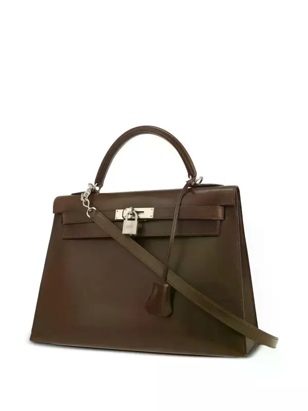 Hermès 2001 Kelly 32 Leather Tote Bag - Brown