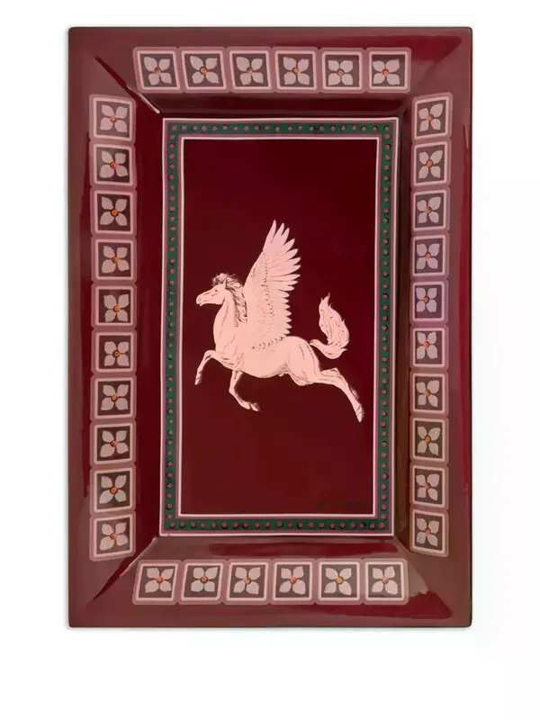 Etro Heraldic-motif Ceramic Tray - Red