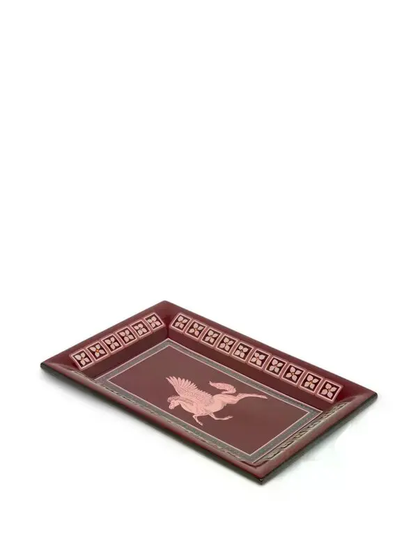 Etro Heraldic-motif Ceramic Tray - Red