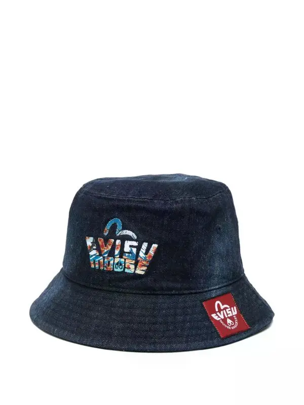 Moose Knuckles X Evisu Logo-patch Bucket Hat - Blue