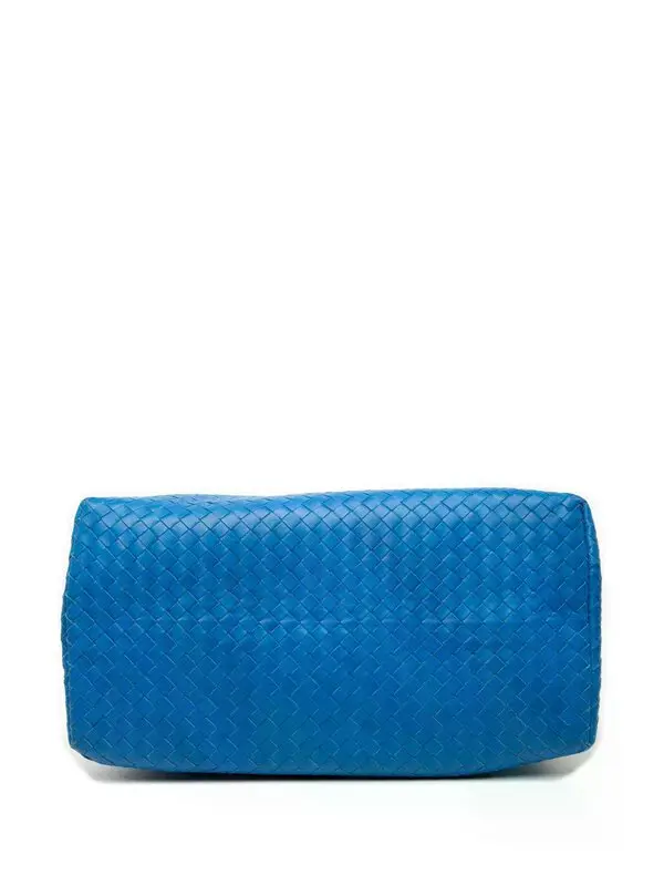Bottega Veneta Woven Nappa Leather Roma Tote Bag - Blue