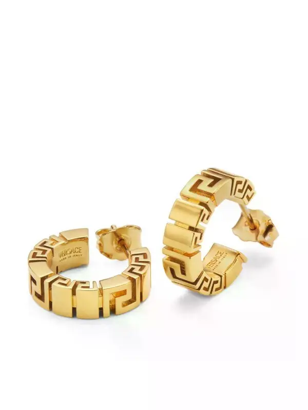 Versace Greca-motif Hoop Earrings
