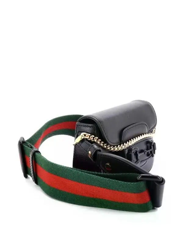 Gucci Horsebit 1955 Flap Wallet With Strap - Black