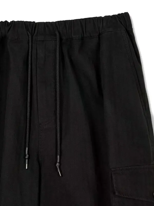 STUDIO TOMBOY Cargo Pocket Drawstring Pants - Black