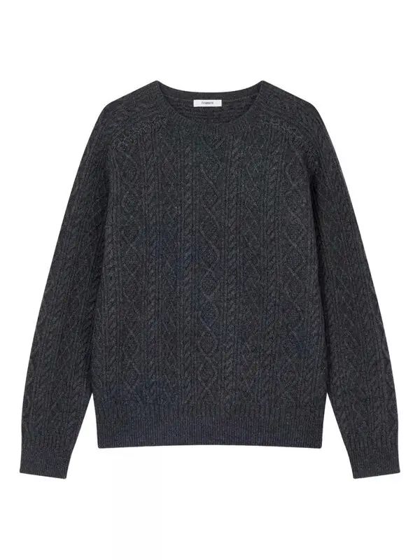 STUDIO TOMBOY Cable Knit Round Neck Sweater