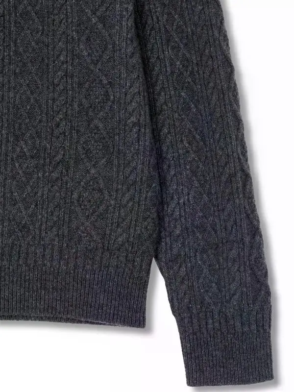 STUDIO TOMBOY Cable Knit Round Neck Sweater